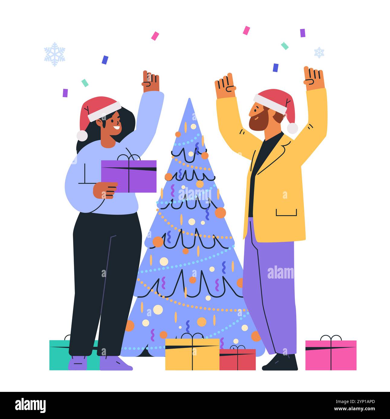 Diverse family tree illustration Cut Out Stock Images & Pictures - Alamy