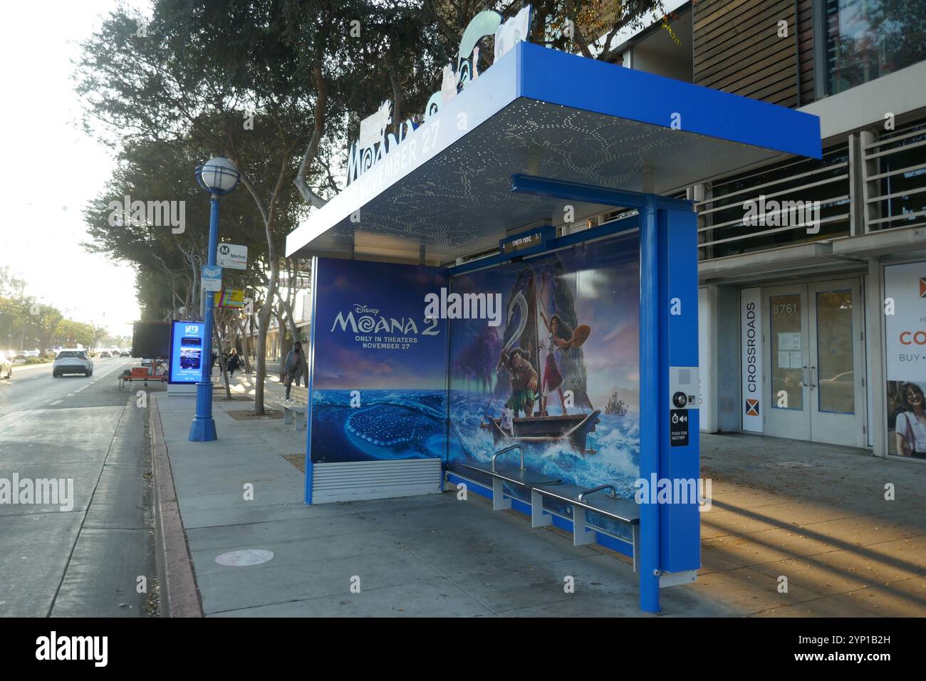 Los Angeles, California, USA 27th November 2024 Disney Moana 2 Bus Stop ...