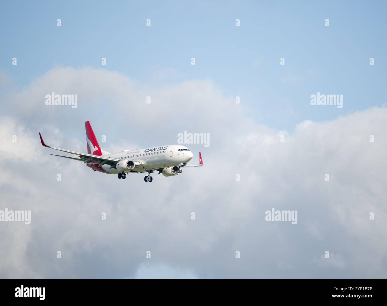 Auckland, New Zealand - November 24 2024: Qantas Airlines Boeing 737 ...