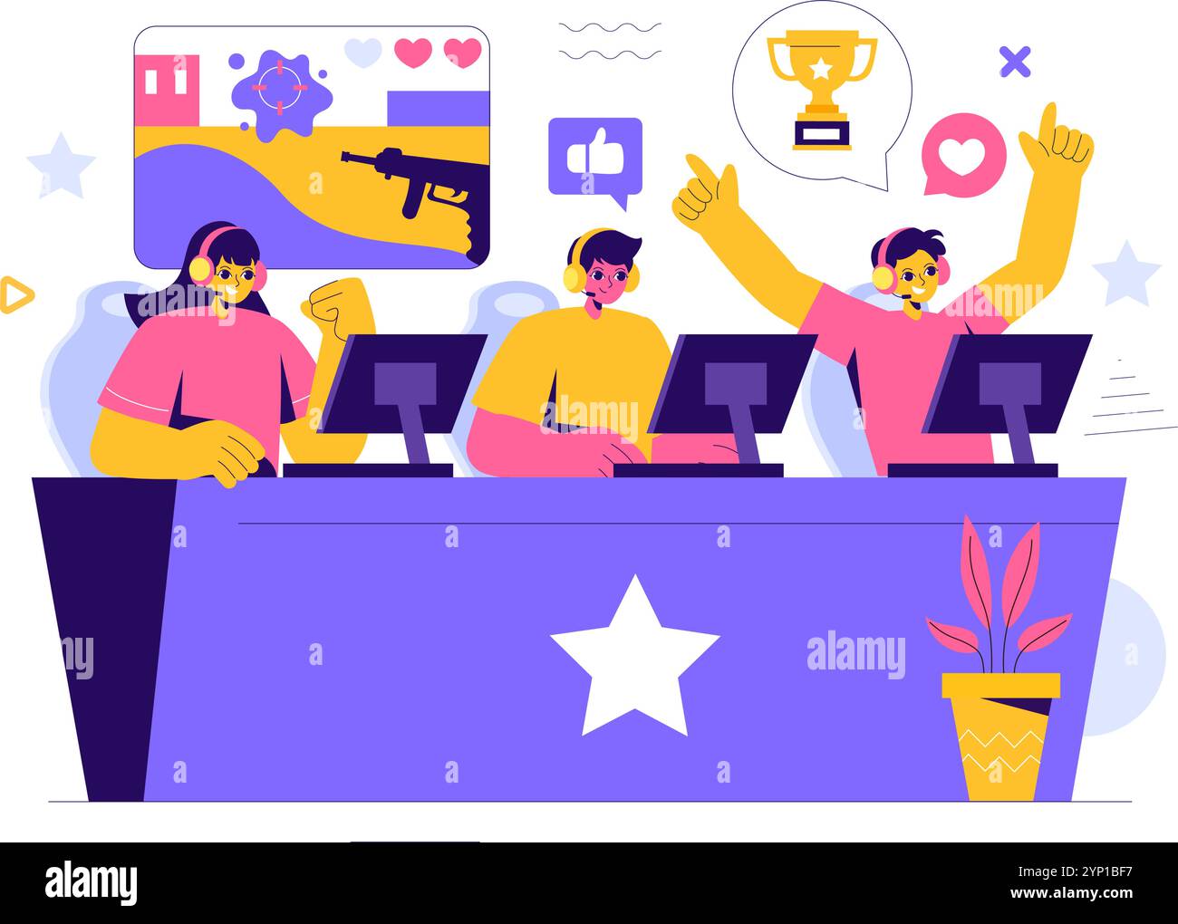 Online streamer vector vectors Stock Vector Images - Alamy