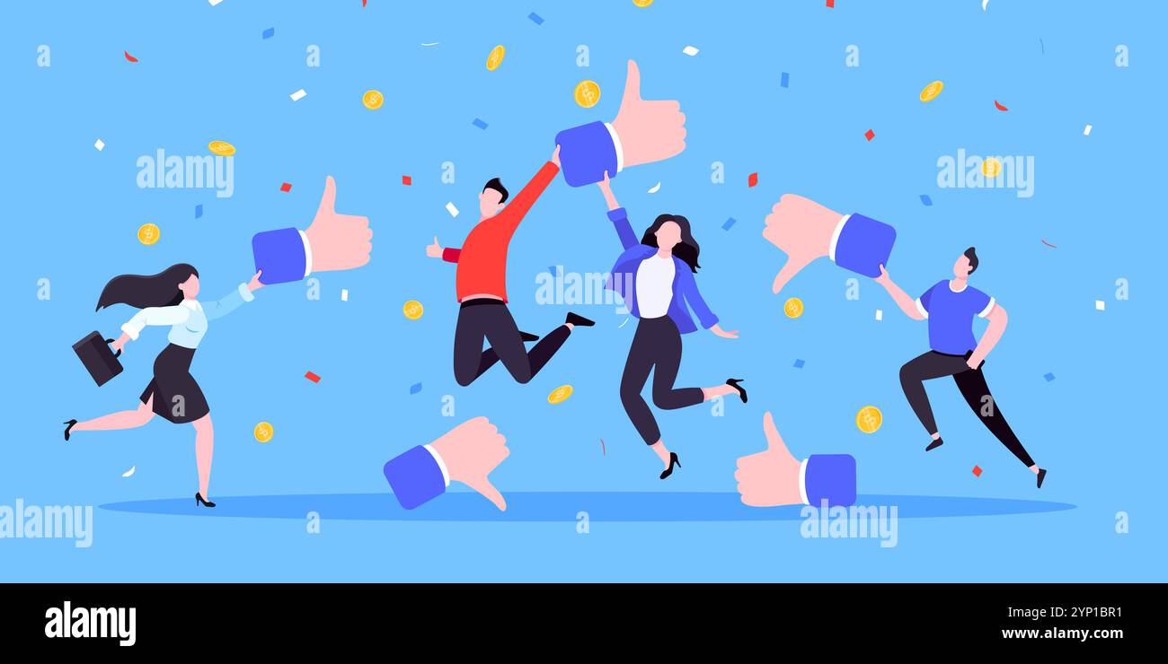 Customer feedback, employee or client satisfaction rating review with ...