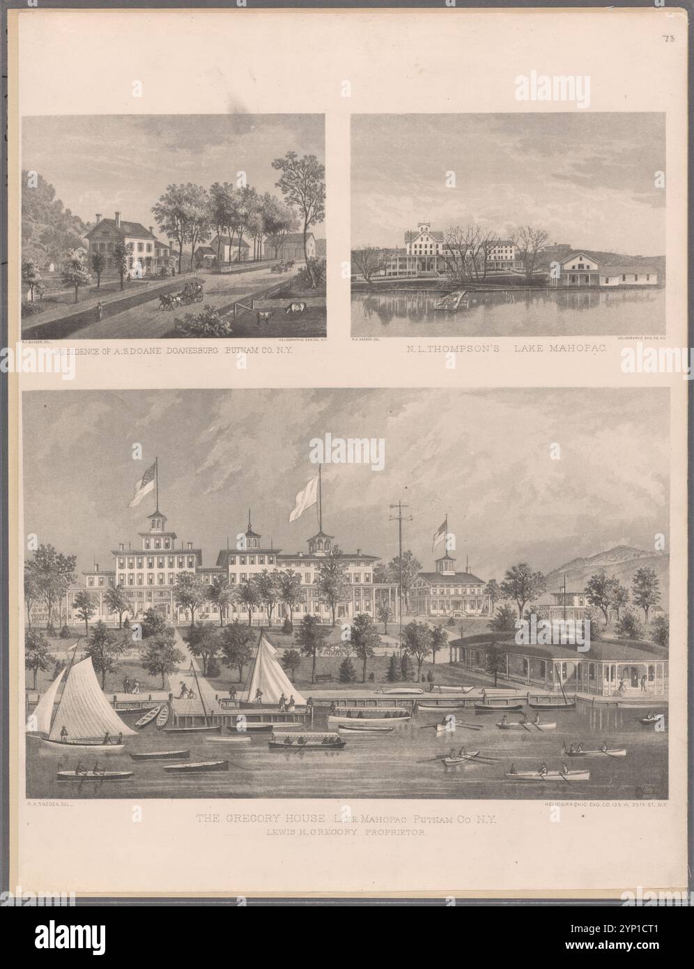 Plate 73: Residence of A.S. Doane, Doanesburg, Putnam Co. N.Y - N.L ...