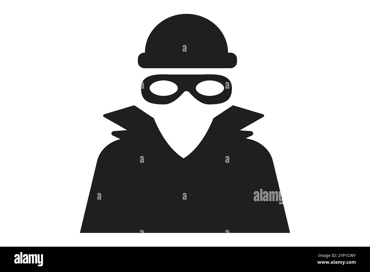 Incognito icon, mystery secret spy or detective silhouette, figure with ...