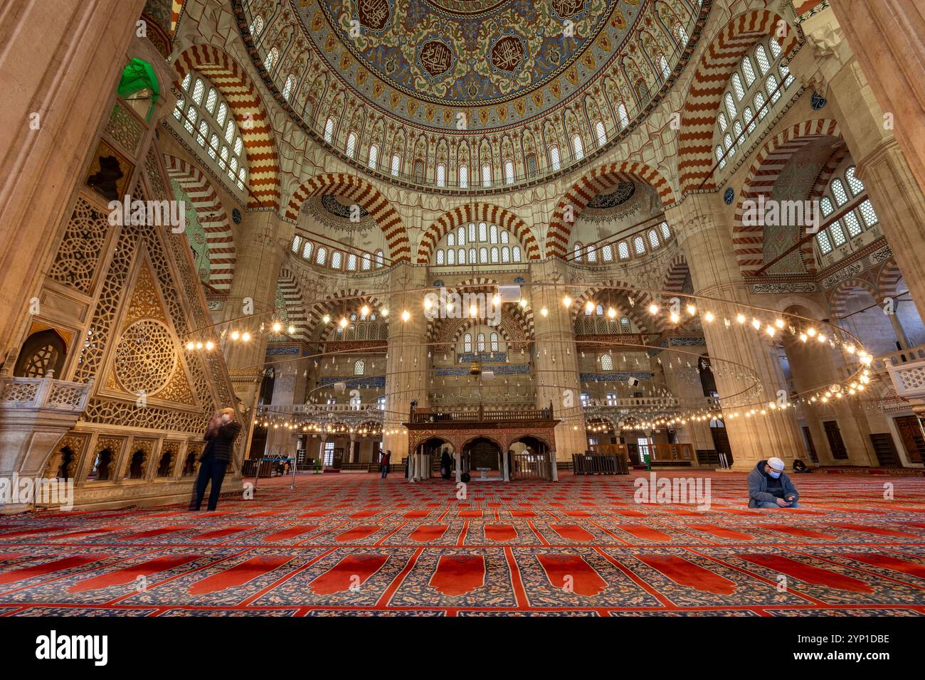 Interior of the Selimiye Mosque. The UNESCO World Heritage Site Of The ...