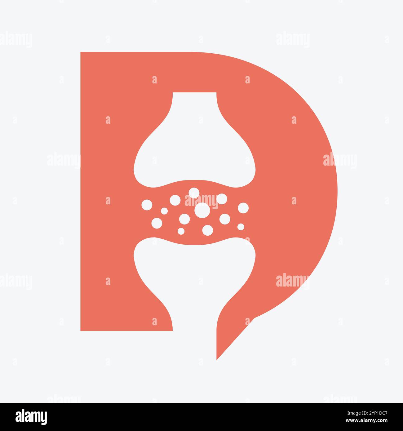 Initial Letter D Knee Joint Bone Logo For Medical and Health Symbol ...