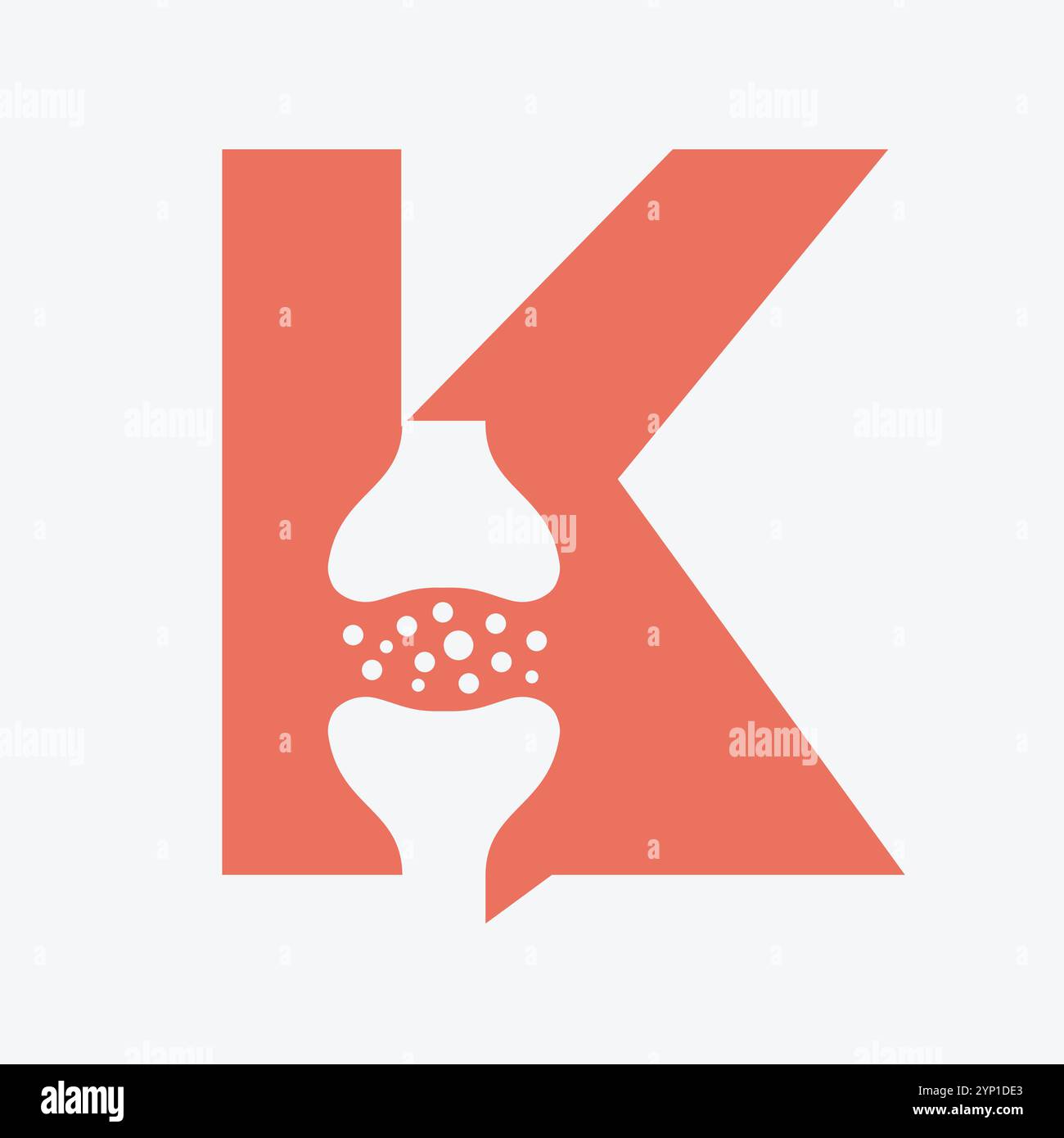 Initial Letter K Knee Joint Bone Logo For Medical and Health Symbol ...