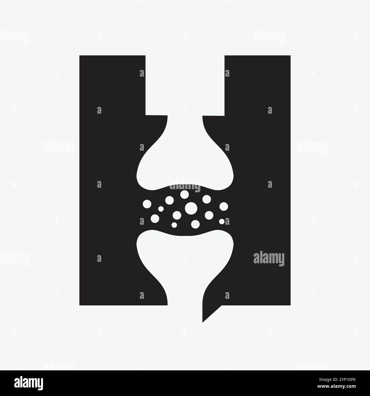 Initial Letter H Knee Joint Bone Logo For Medical and Health Symbol ...