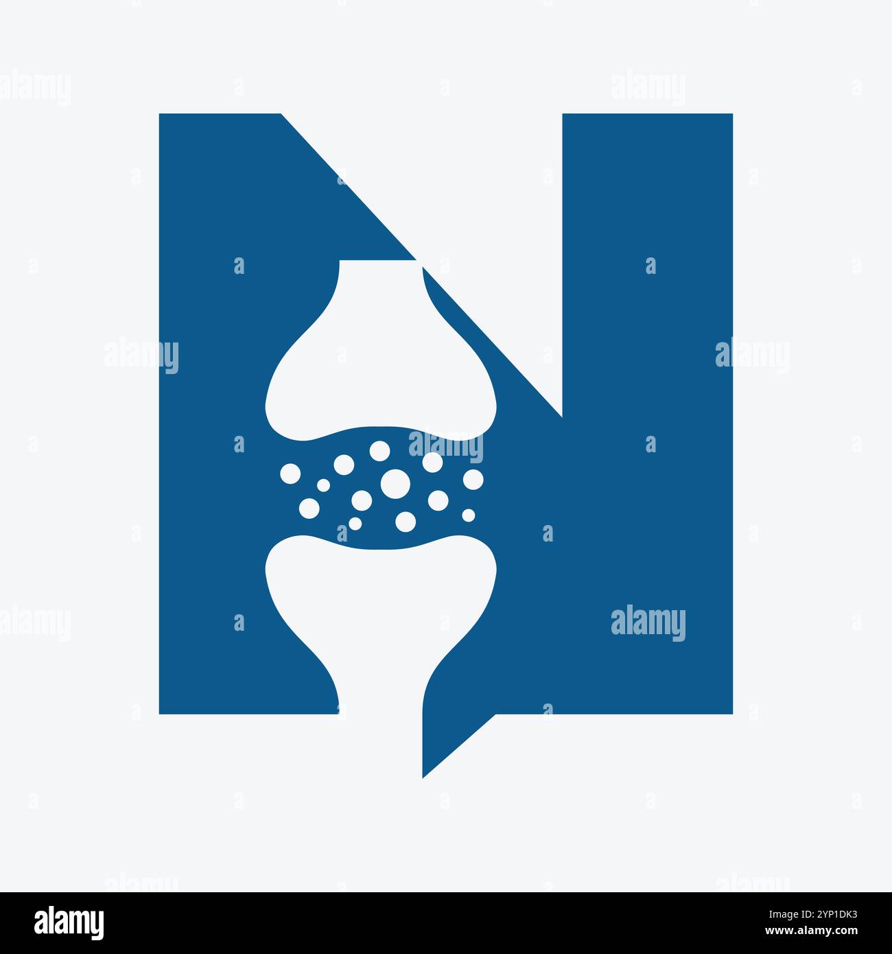 Initial Letter N Knee Joint Bone Logo For Medical and Health Symbol ...
