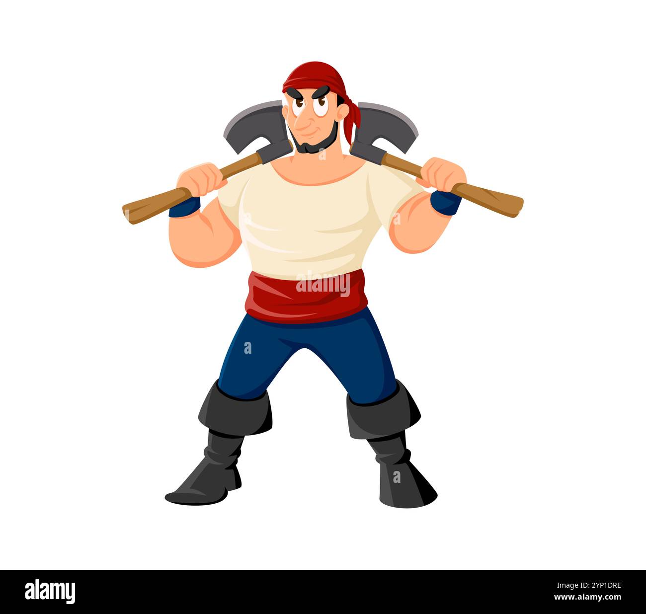 Cartoon pirate, corsair captain funny character. Filibuster bandit ...