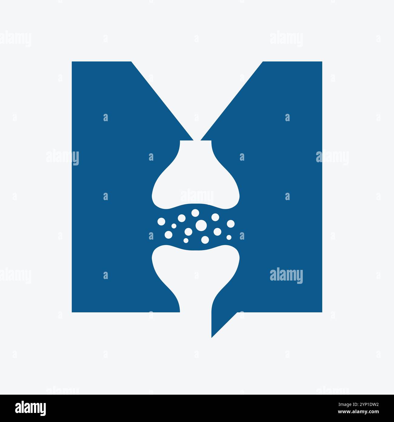 Initial Letter M Knee Joint Bone Logo For Medical and Health Symbol ...