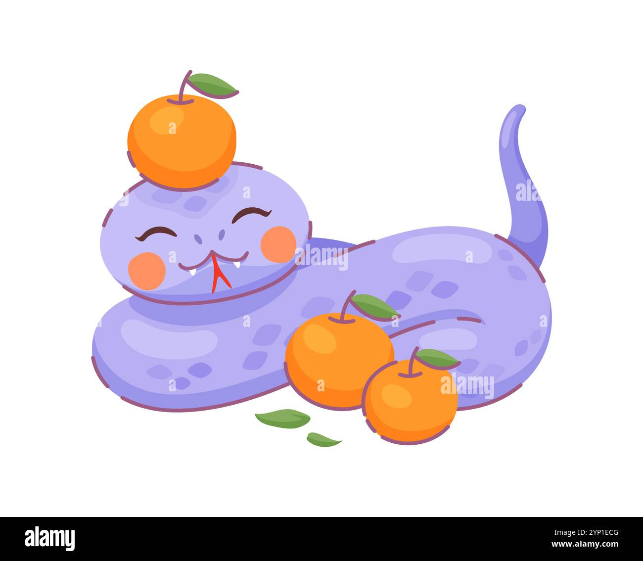 Charming cartoon snake character with a playful expression and vibrant ...