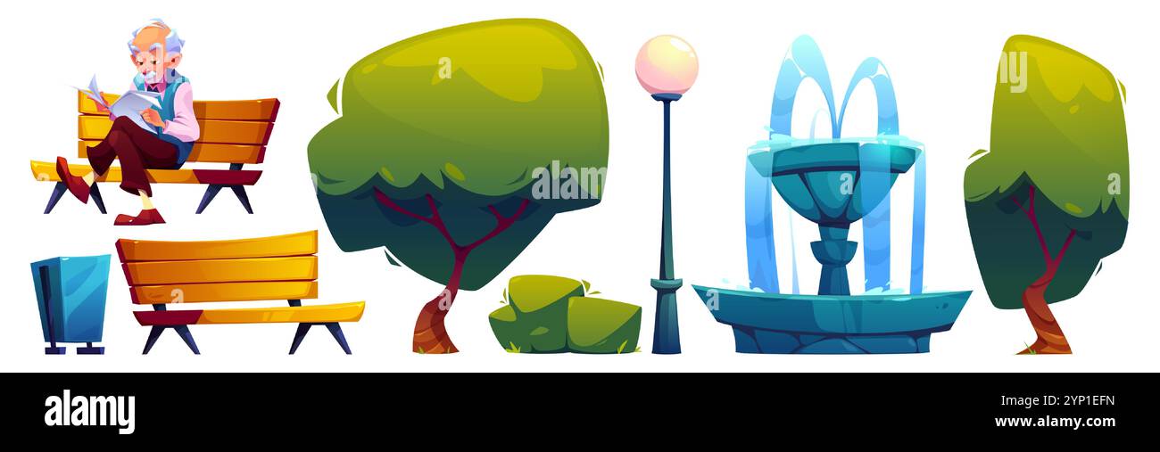 Elderly man bench Cut Out Stock Images & Pictures - Alamy