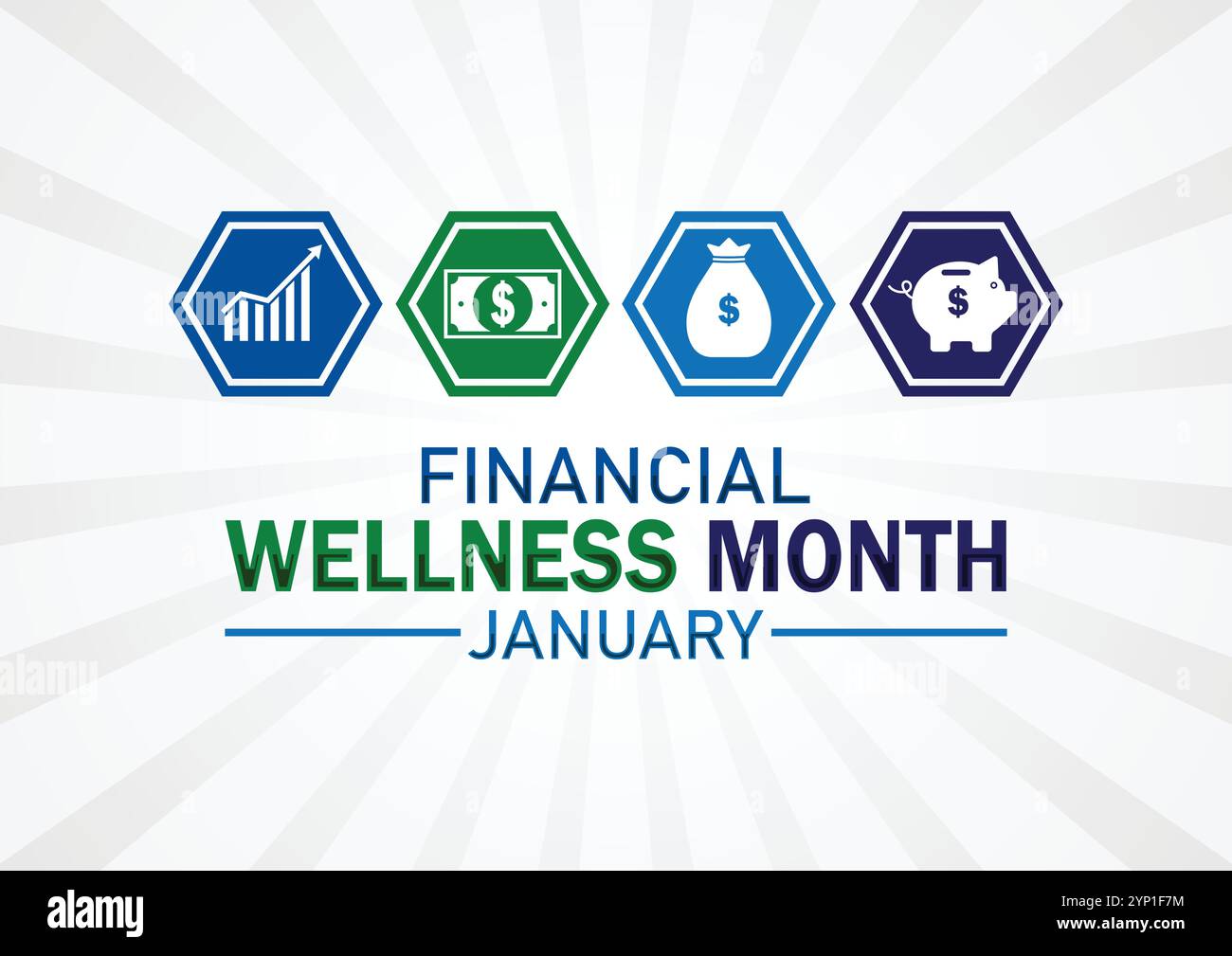 Financial Wellness Month January. Holiday concept. Template for ...