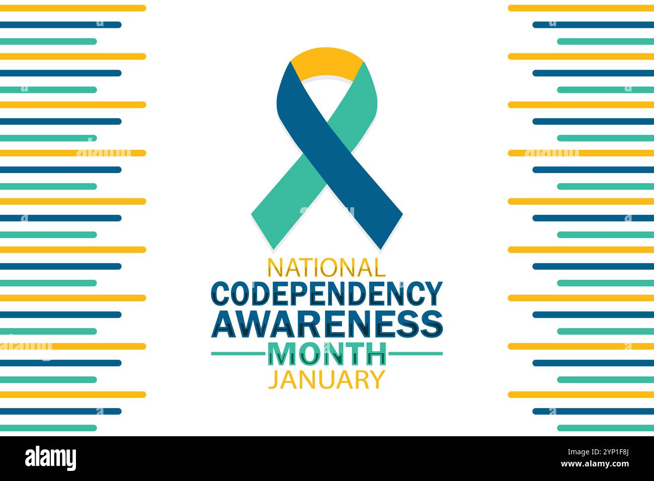 National Codependency Awareness Month January wallpaper with shapes and ...