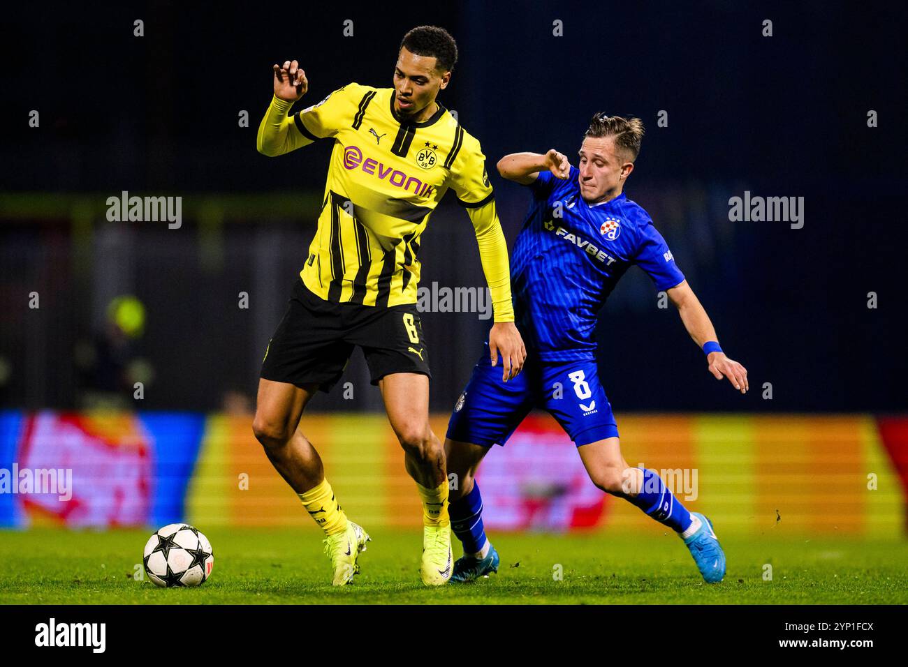 27 November 2024, Croatia, Zagreb: Soccer: Champions League, Dinamo ...