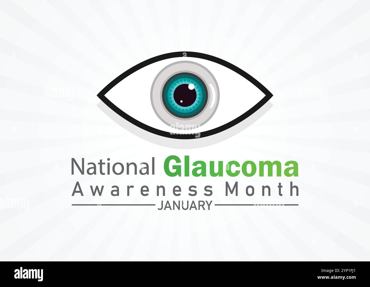 National Glaucoma Awareness Month January Modern Vector illustration ...