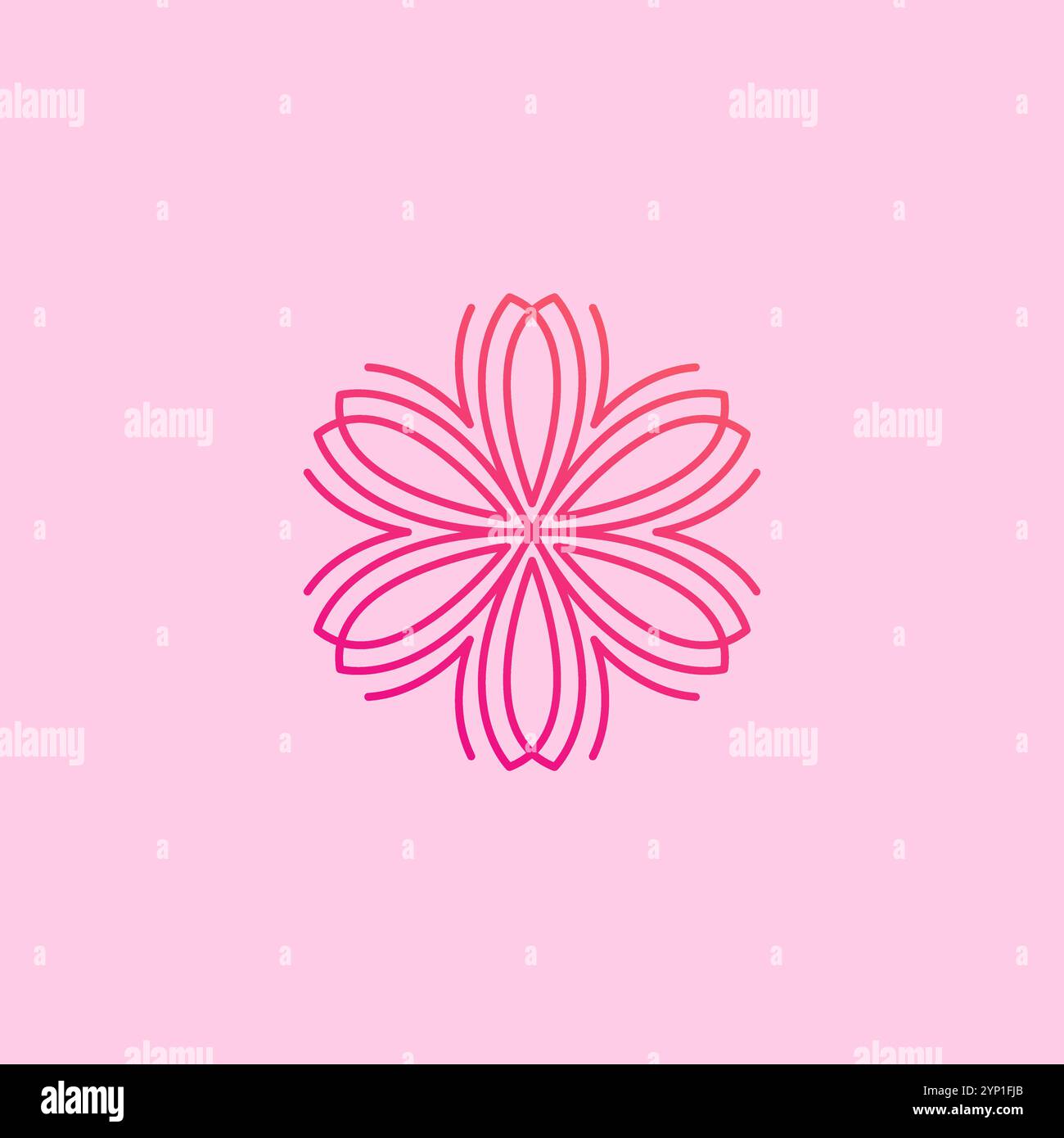 Luxury line flower logo Stock Vector Images - Alamy