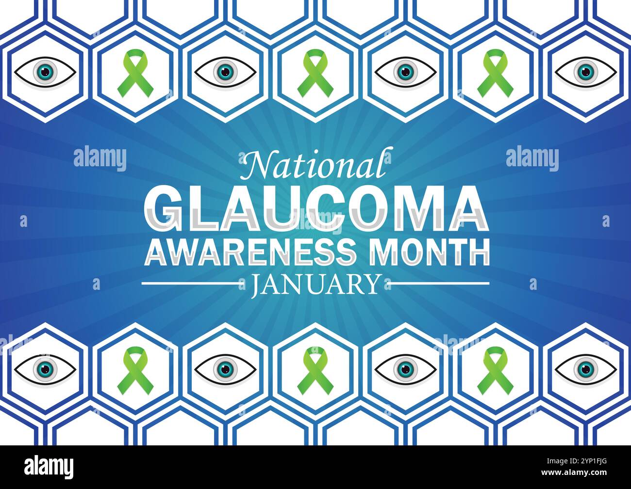 National Glaucoma Awareness Month January Modern Vector illustration ...