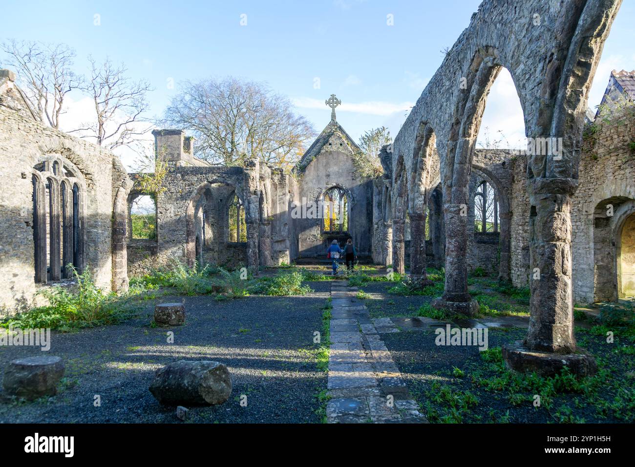 Ruins of Holy Trinity church, Buckfastleigh, north Devon, England, UK ...