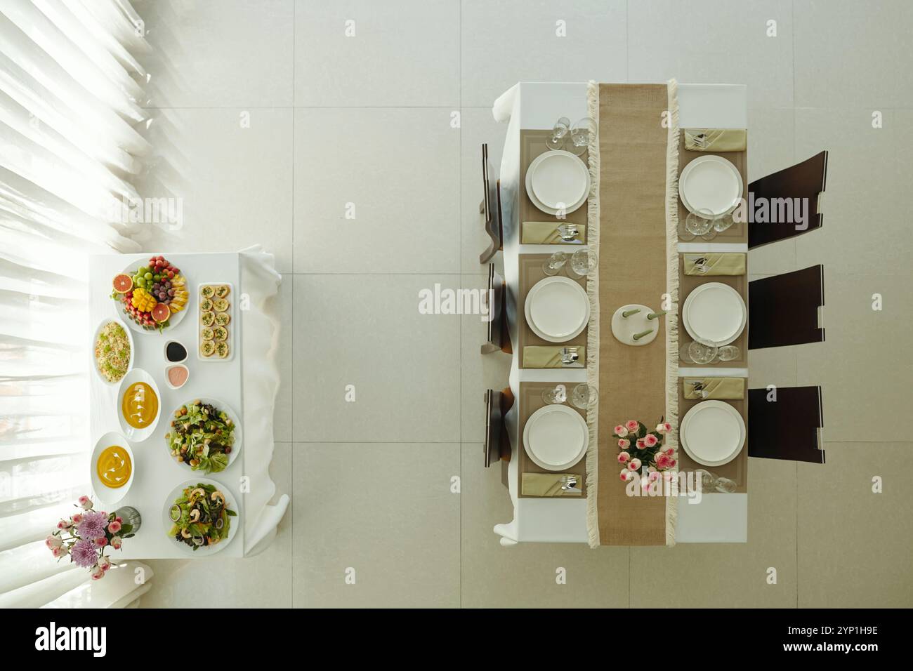 Elegant Dining Table Set for Special Occasion Stock Photo - Alamy