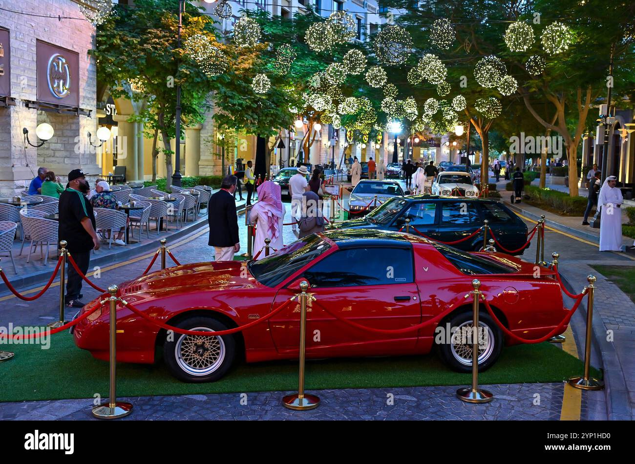 QATAR CLASSIC CARS EXHIBITION 2024 IN DOHA People visit vintage cars ...