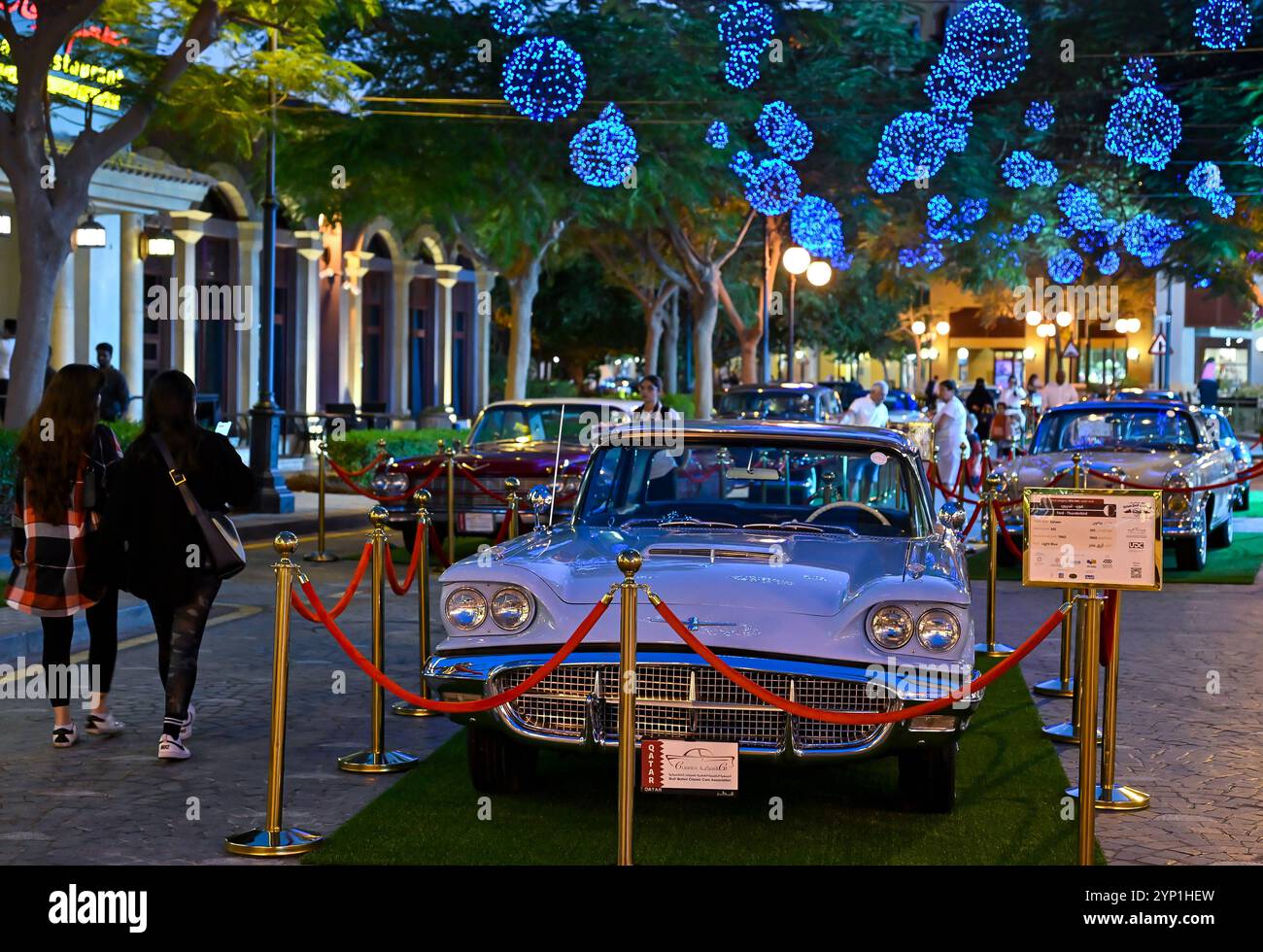 QATAR CLASSIC CARS EXHIBITION 2024 IN DOHA People visit vintage cars ...