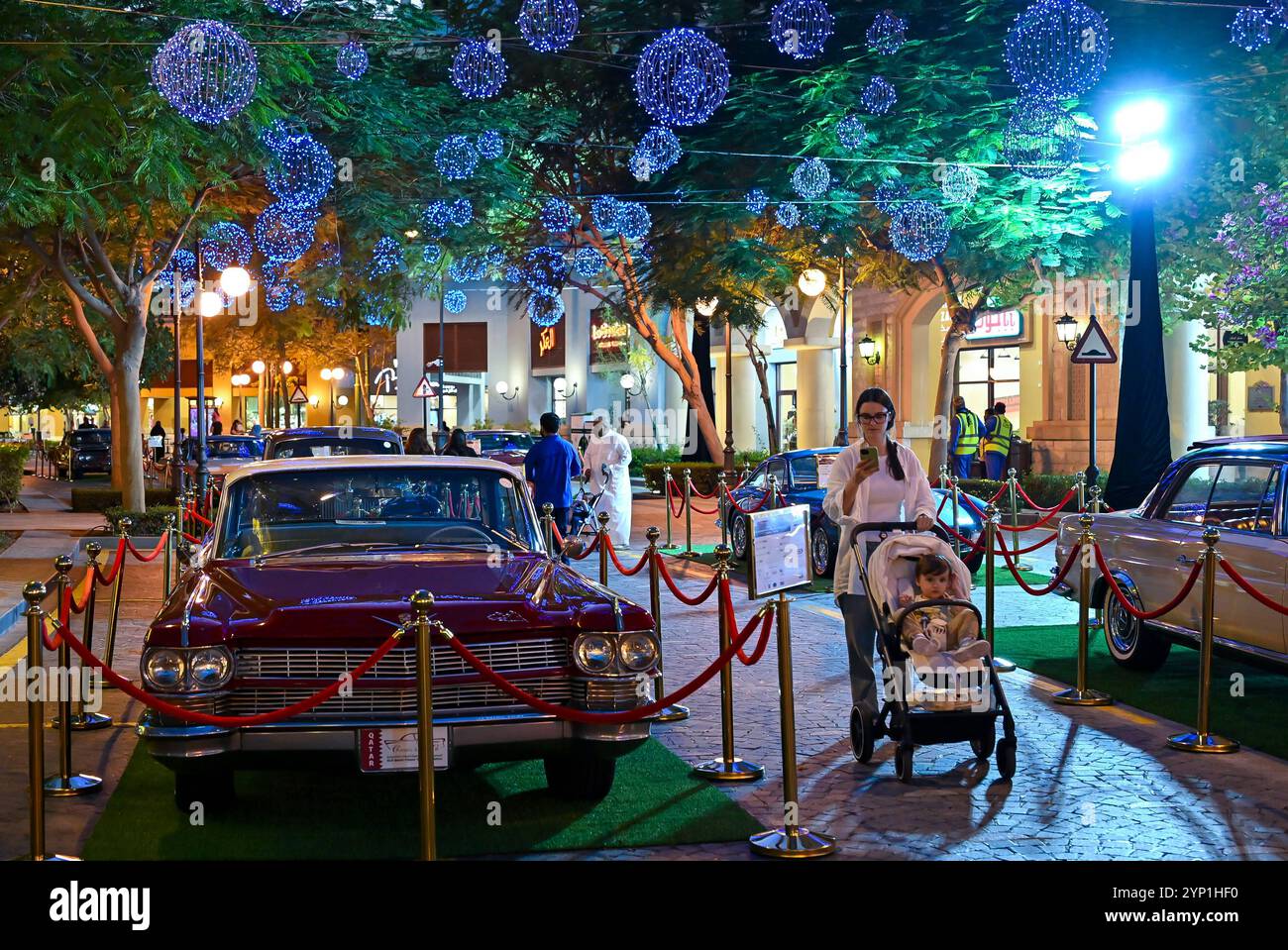 QATAR CLASSIC CARS EXHIBITION 2024 IN DOHA People visit vintage cars ...