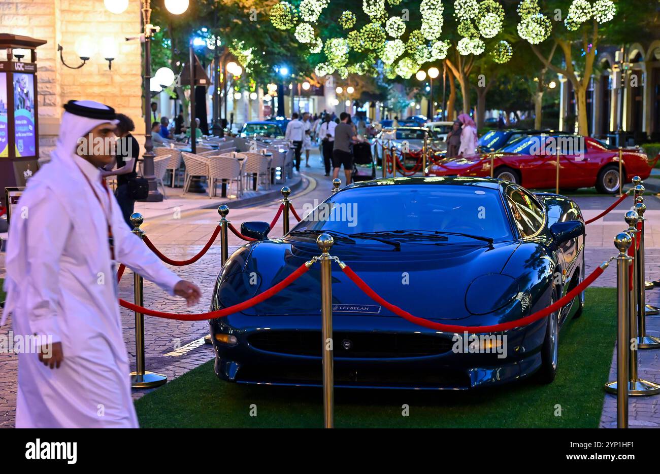 QATAR CLASSIC CARS EXHIBITION 2024 IN DOHA People visit vintage cars during the Qatar Classic ...