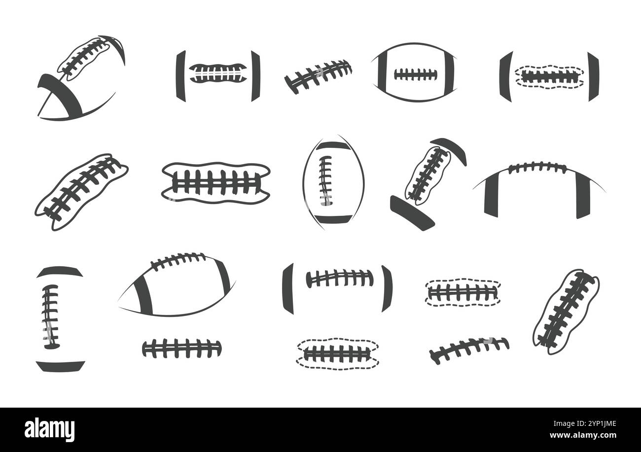 Football laces logo Stock Vector Images - Alamy
