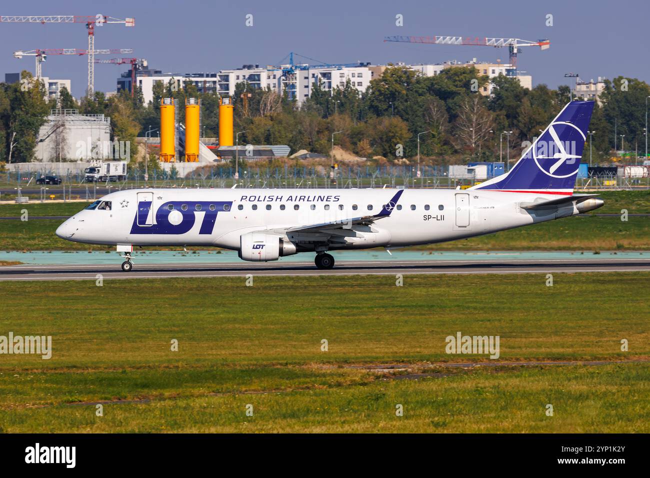 Warsaw, Poland - September 20, 2024: LOT Polish Airlines Embraer 175 ...