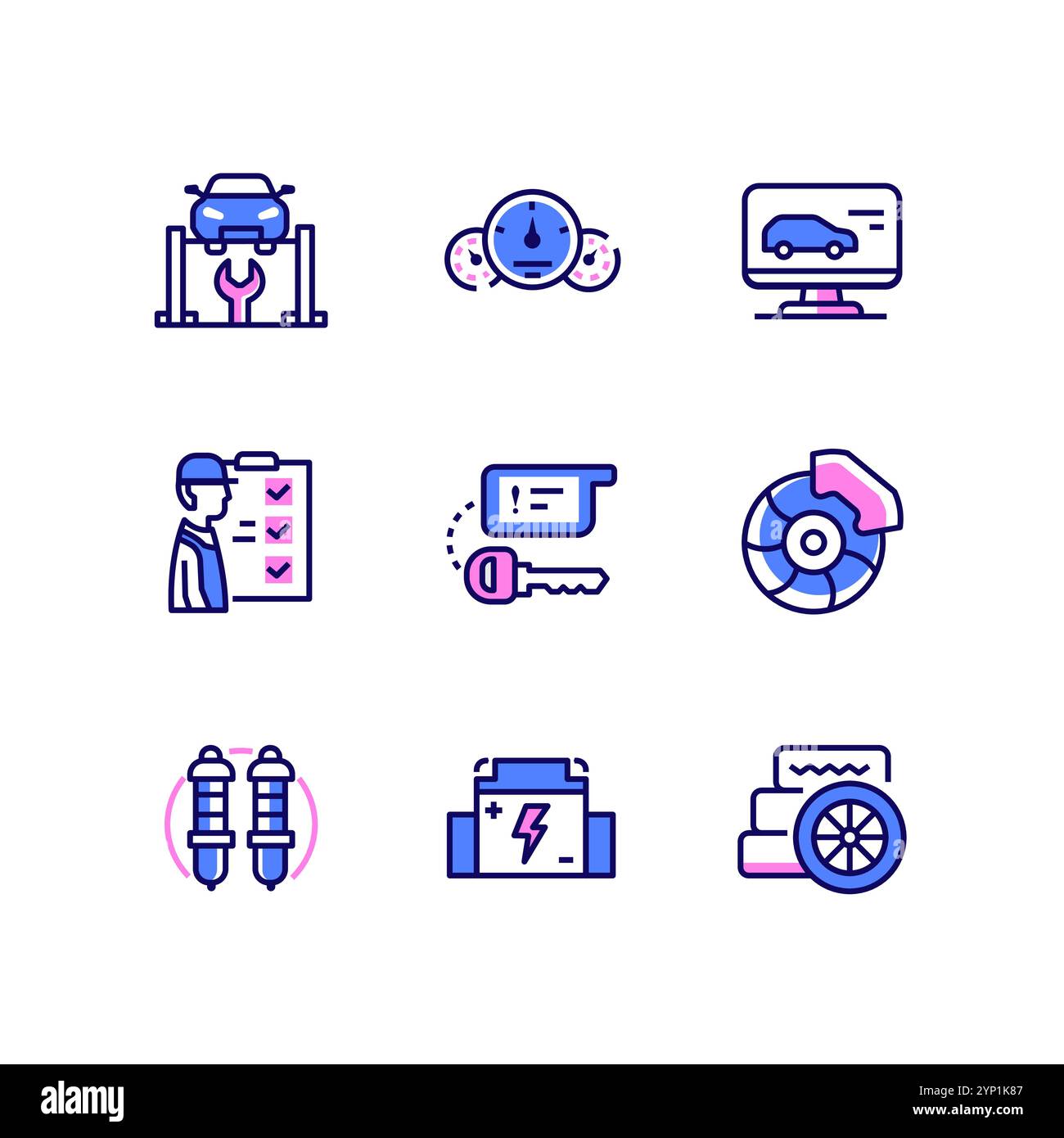 Transport services line icons Stock Vector Images - Alamy