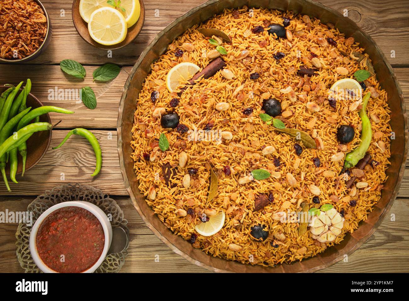 Arabic Cuisine; Arabic basmati rice with various of aromatic spices and ...