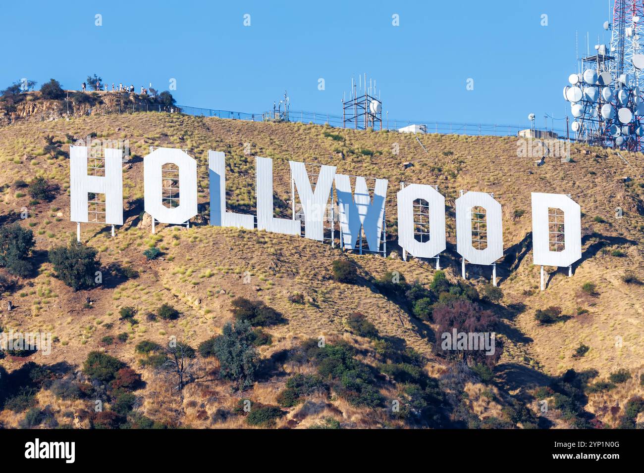 Hollywood sign at Mount Mt Lee in Los Angeles in the United States ...