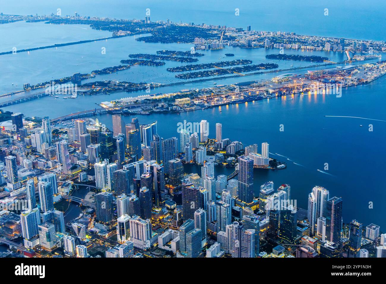 Aerial view downtown miami hi-res stock photography and images - Alamy