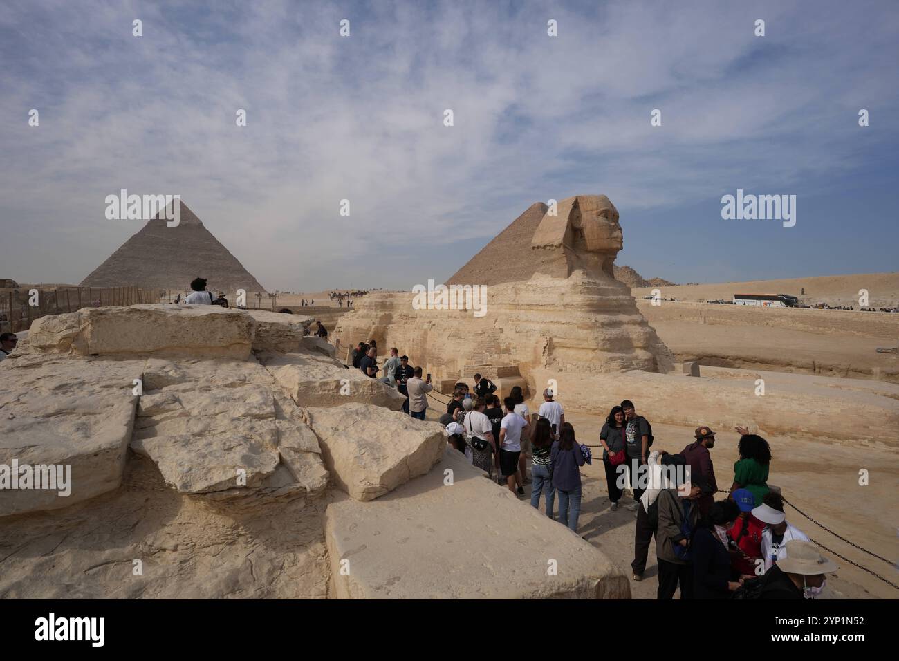 Kairo Ägypten, 20241124, Pyramiden, Giza, Gizeh, Grabanlagen, mit ...