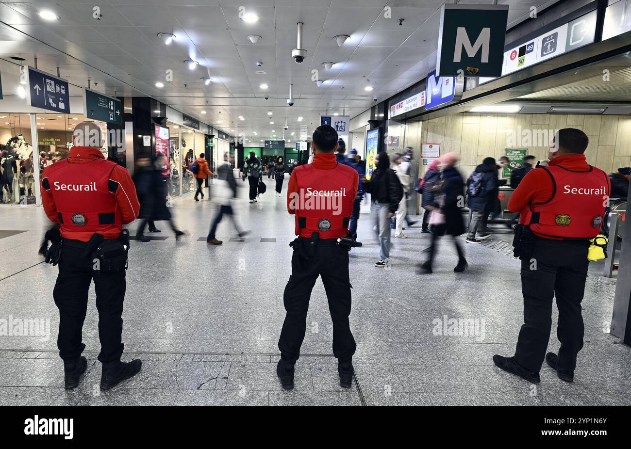 Securail security guards pictured during the opening of a new police ...