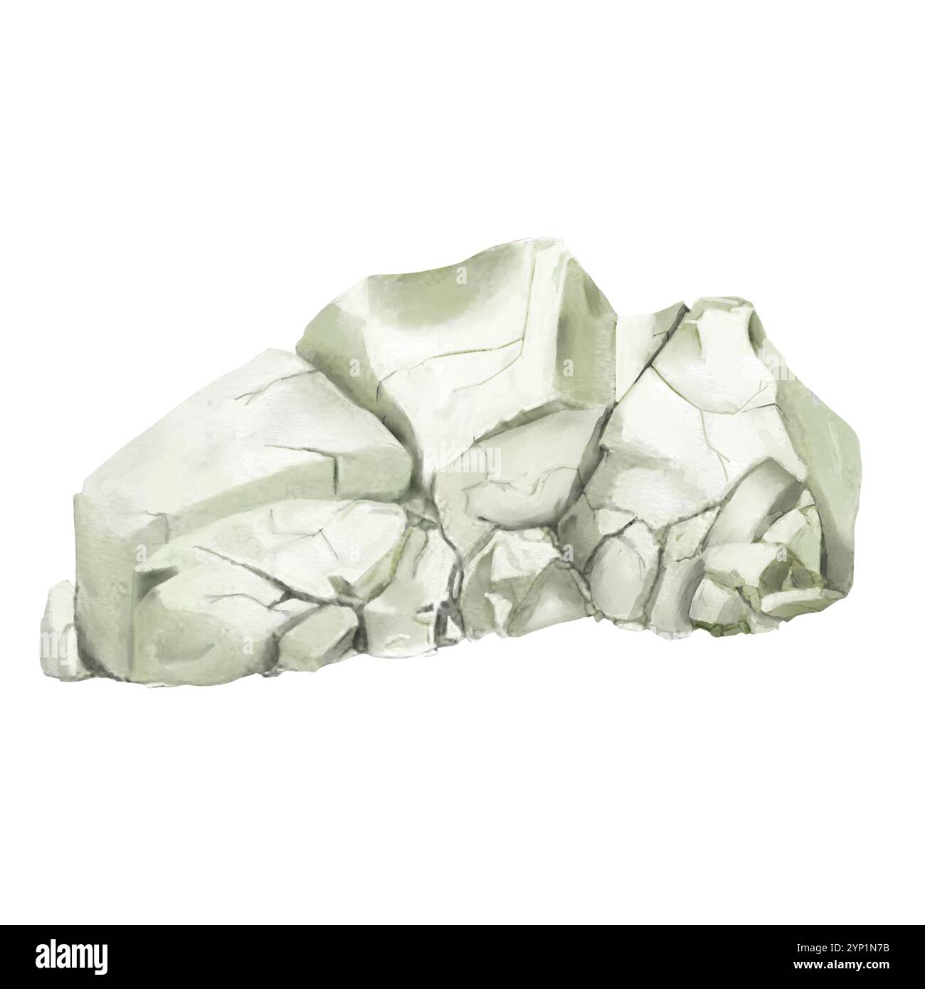 Rock stones with boulder fragments with cracks and rough texture ...