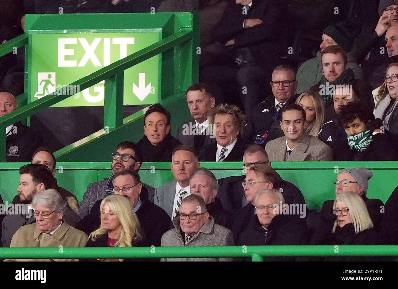Celtic fan Rod Stewart in the stands during the UEFA Champions League ...