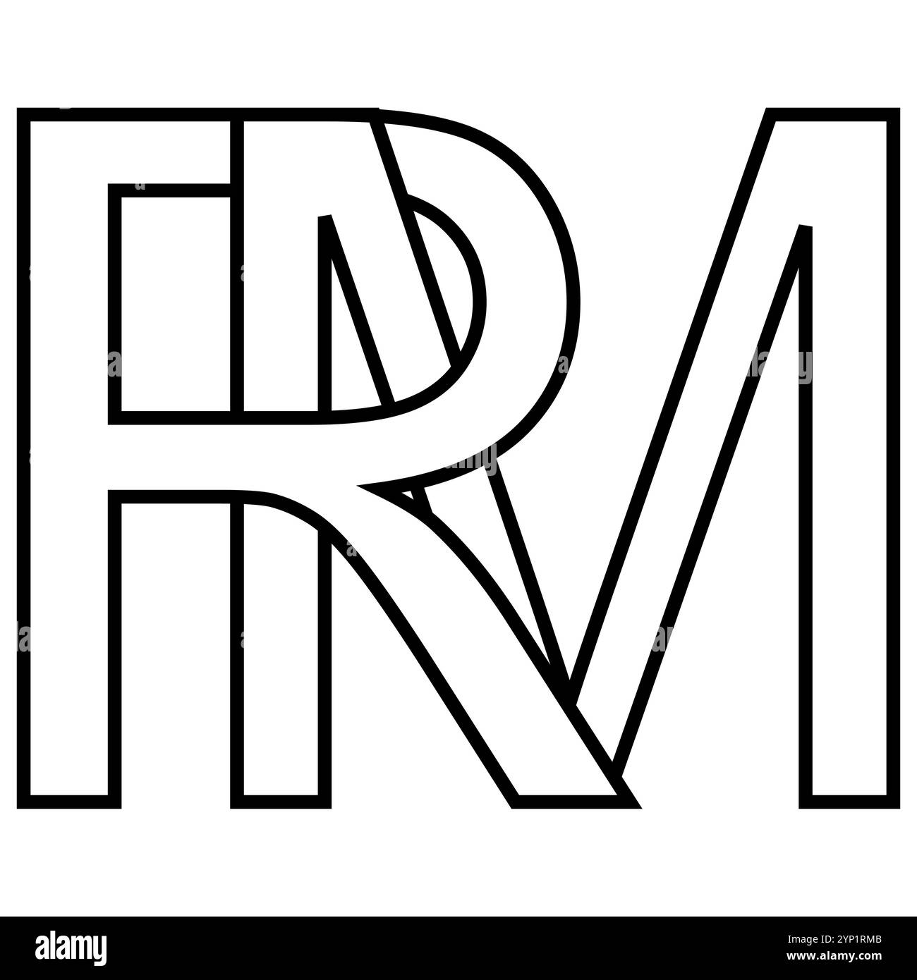 Logo sign rm mr icon double letters logotype r m Stock Vector Image ...