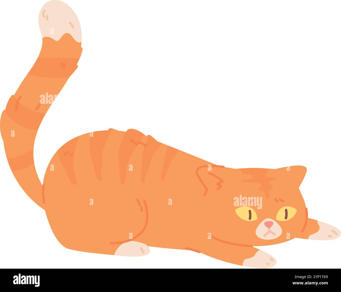 Ginger cat looking sad Stock Vector Images - Alamy