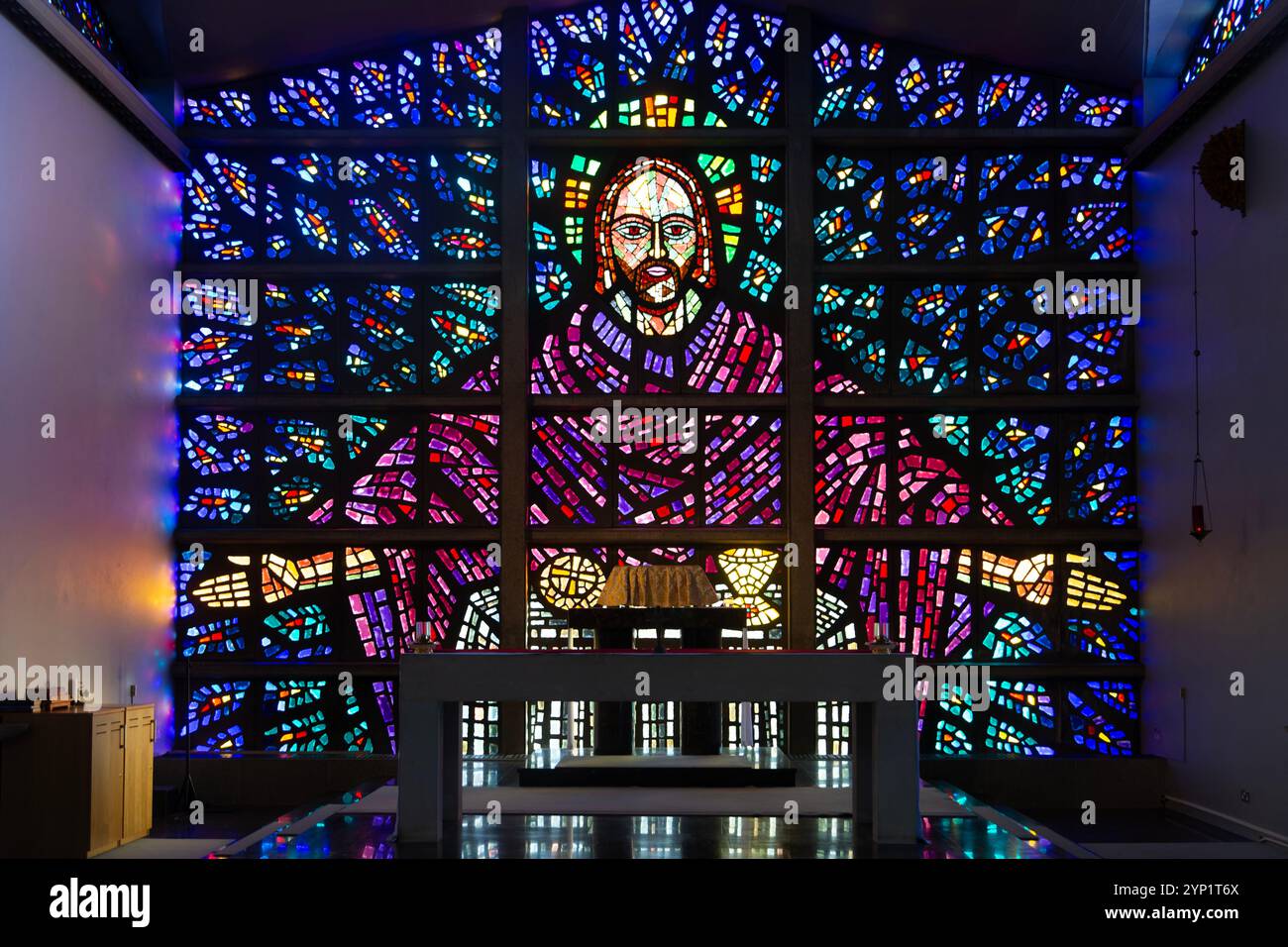 Blessed Sacrament Chapel stained glass window, Buckfast Abbey ...