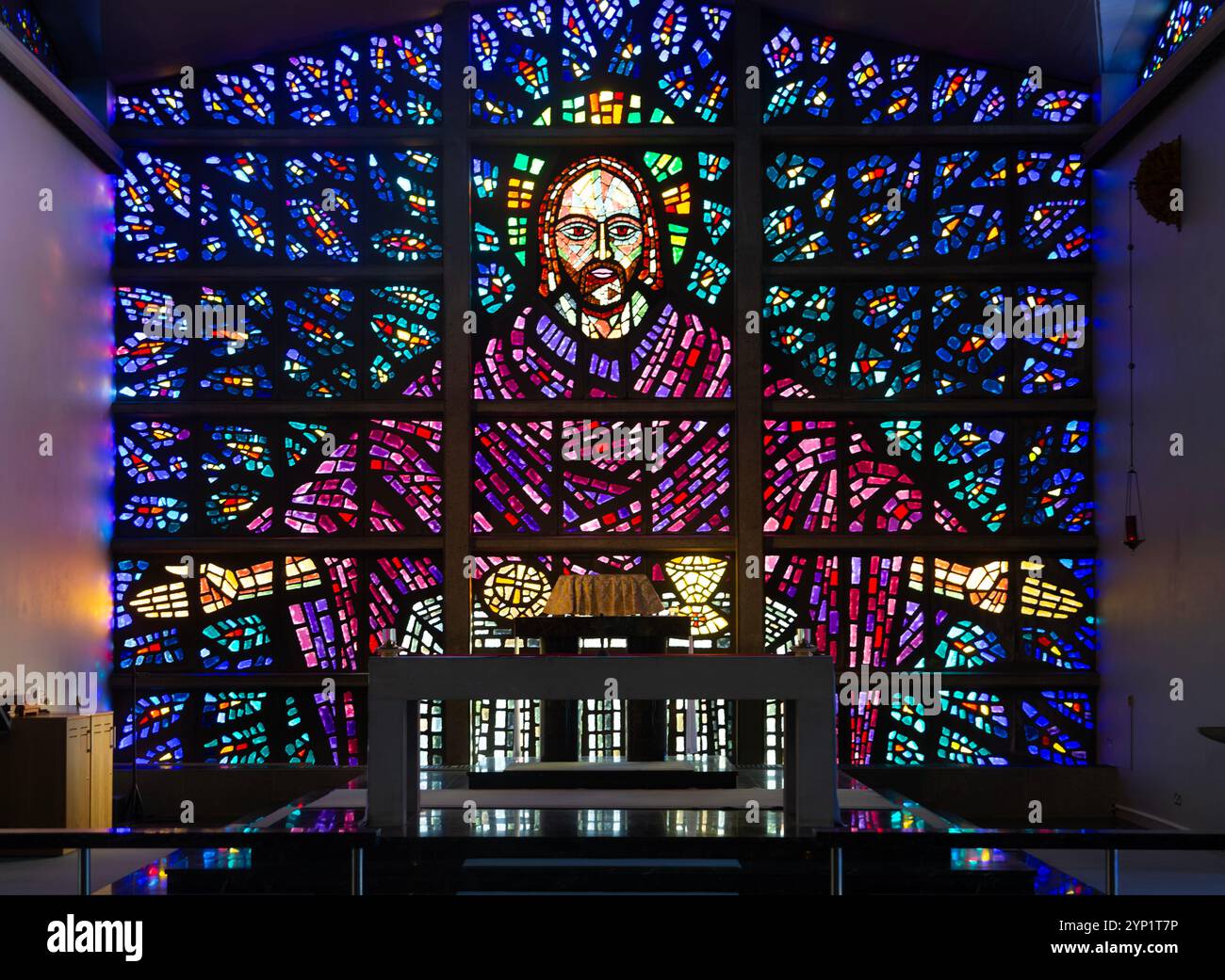 Blessed Sacrament Chapel stained glass window, Buckfast Abbey ...