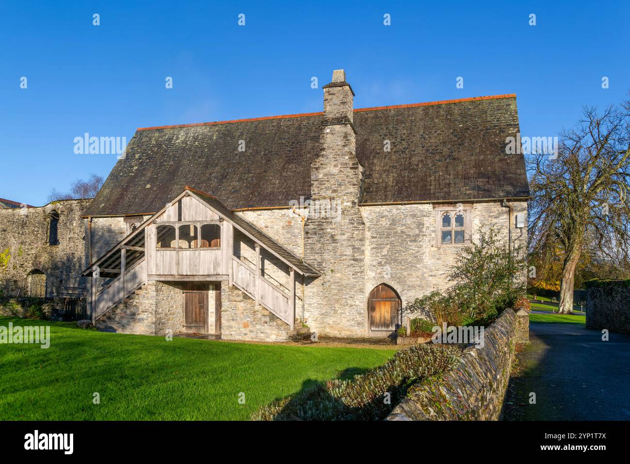 Historic medieval guest house building, Buckfast Abbey, Buckfastleigh ...