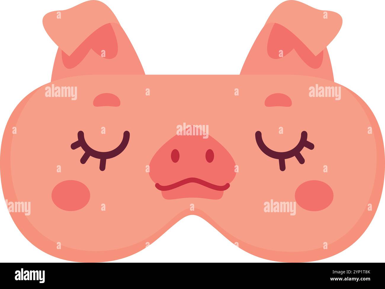 Pig sleeping mask. Night dream textile accessory isolated on white ...