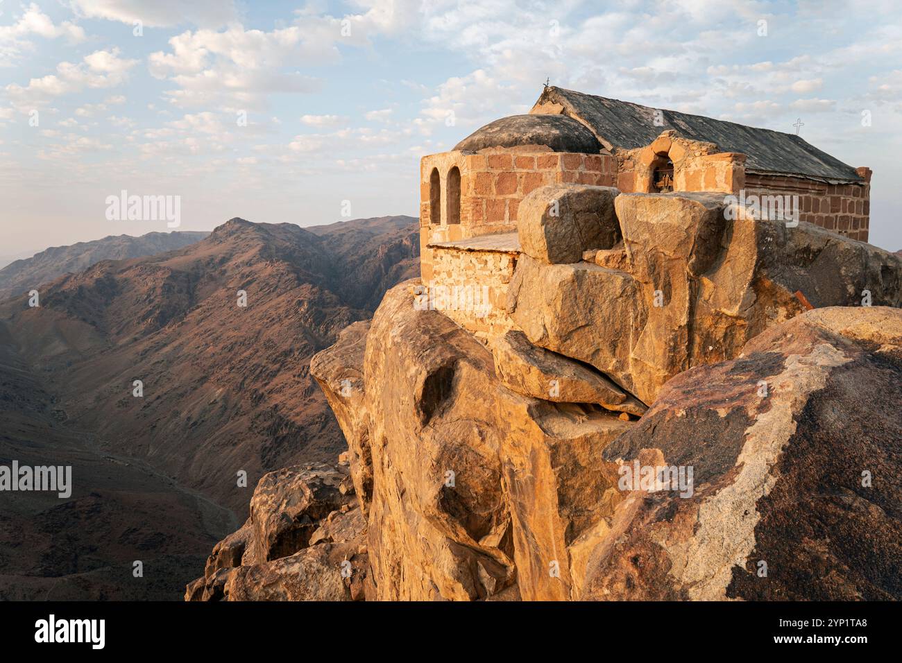 Beautiful sunrise on the top of Mousa Mountain in Egypt, South Sinai ...