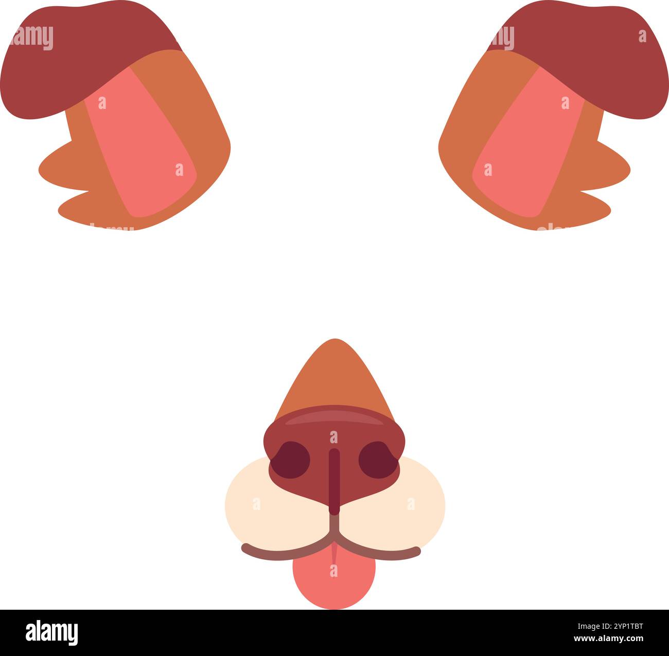 Dog ears and nose app mask. Photo filter isolated on white background ...