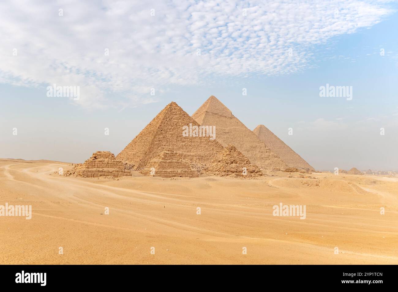 Archaeological complex of the Great Egyptian Pyramids is located on the ...