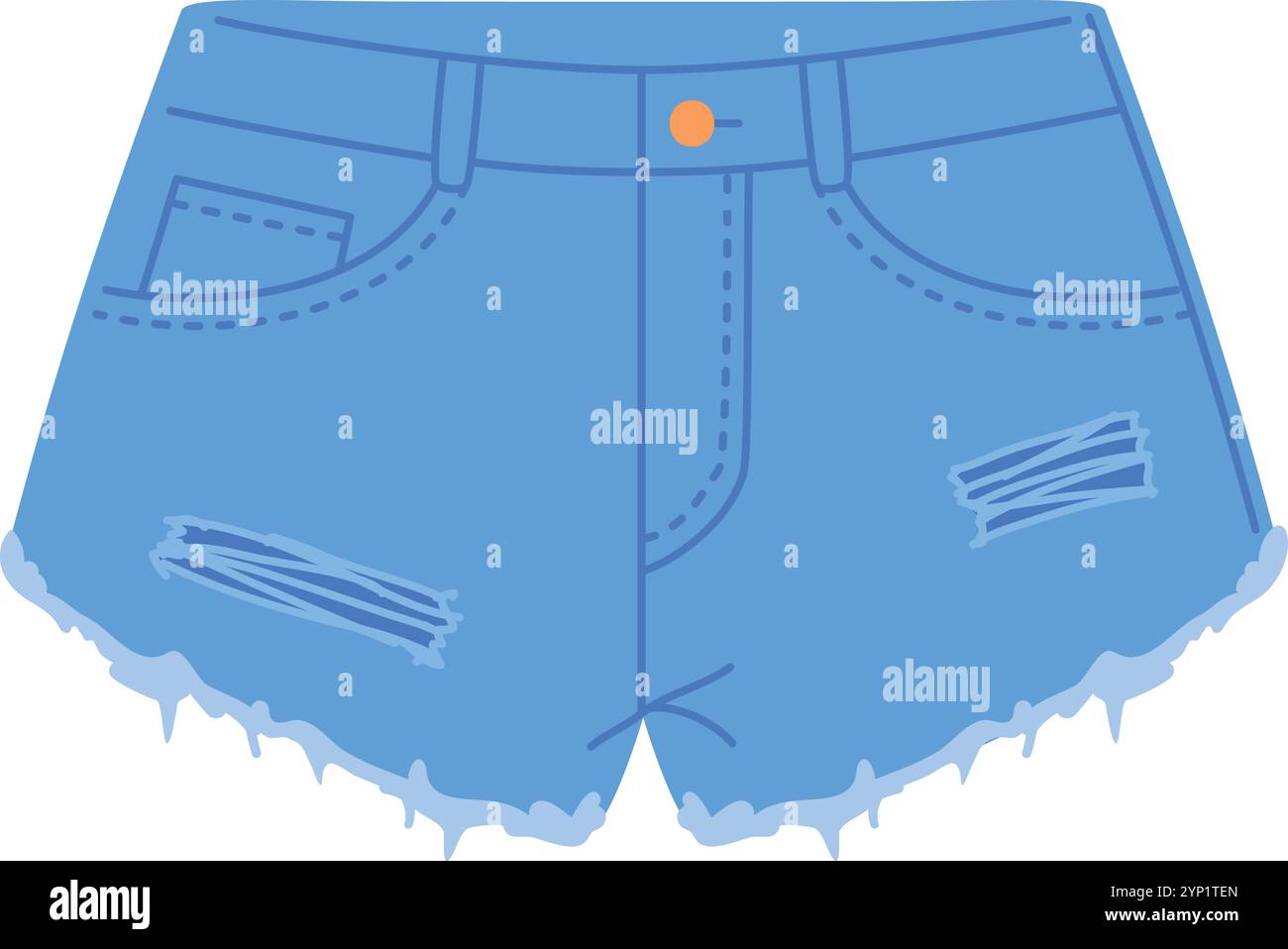 Ripped jean shorts Stock Vector Images - Alamy