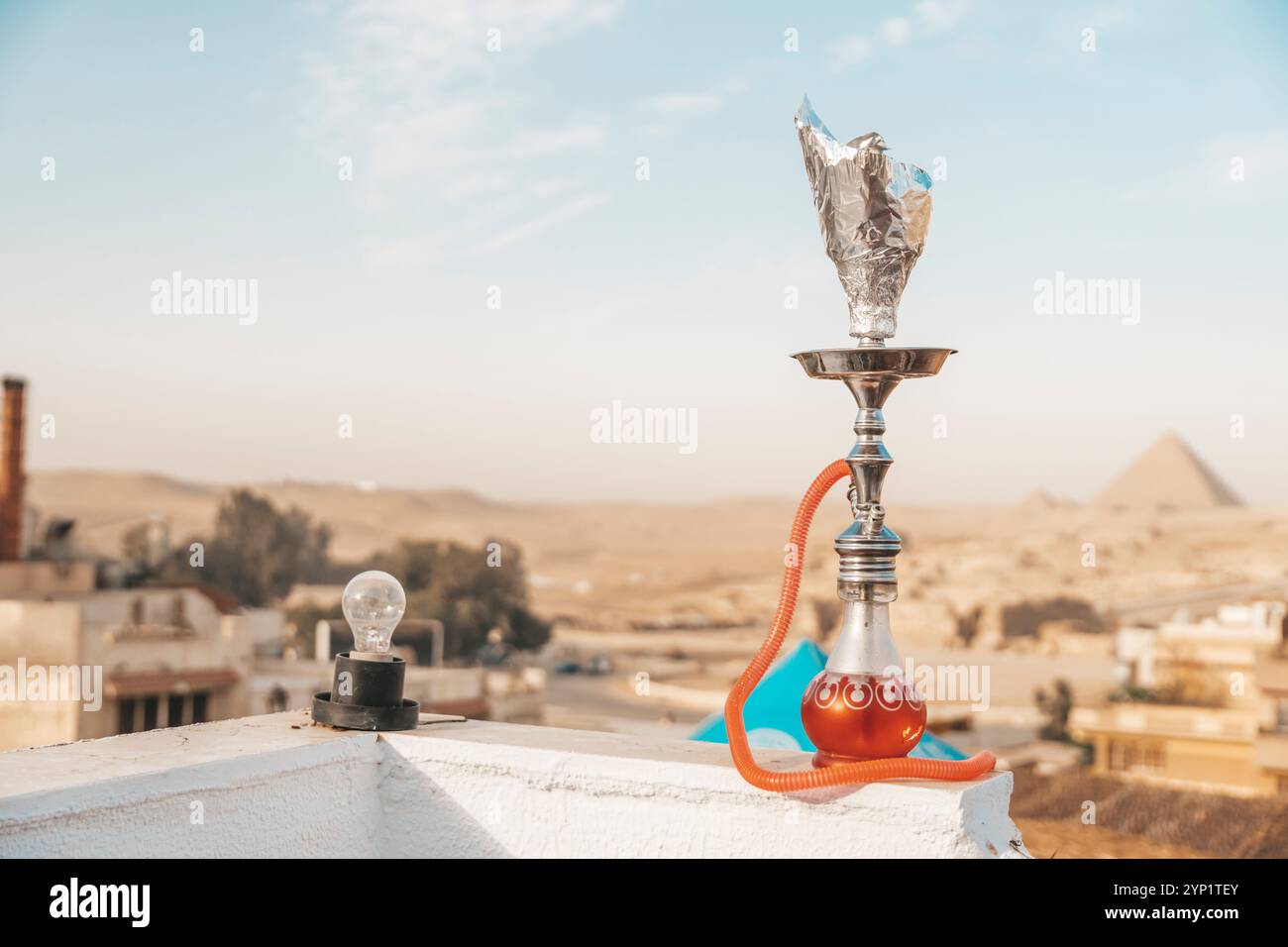 narguileh shisha water pipes in cairo egypt. Hookah on the background ...