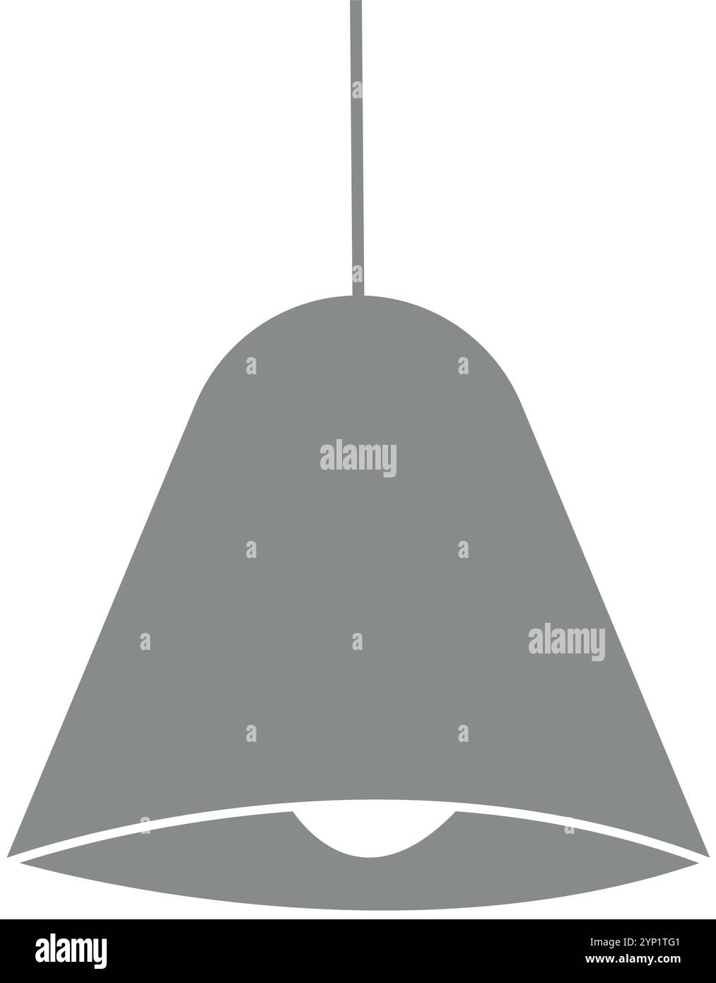 Ceiling lamp silhouette. Gray interior light element isolated on white ...